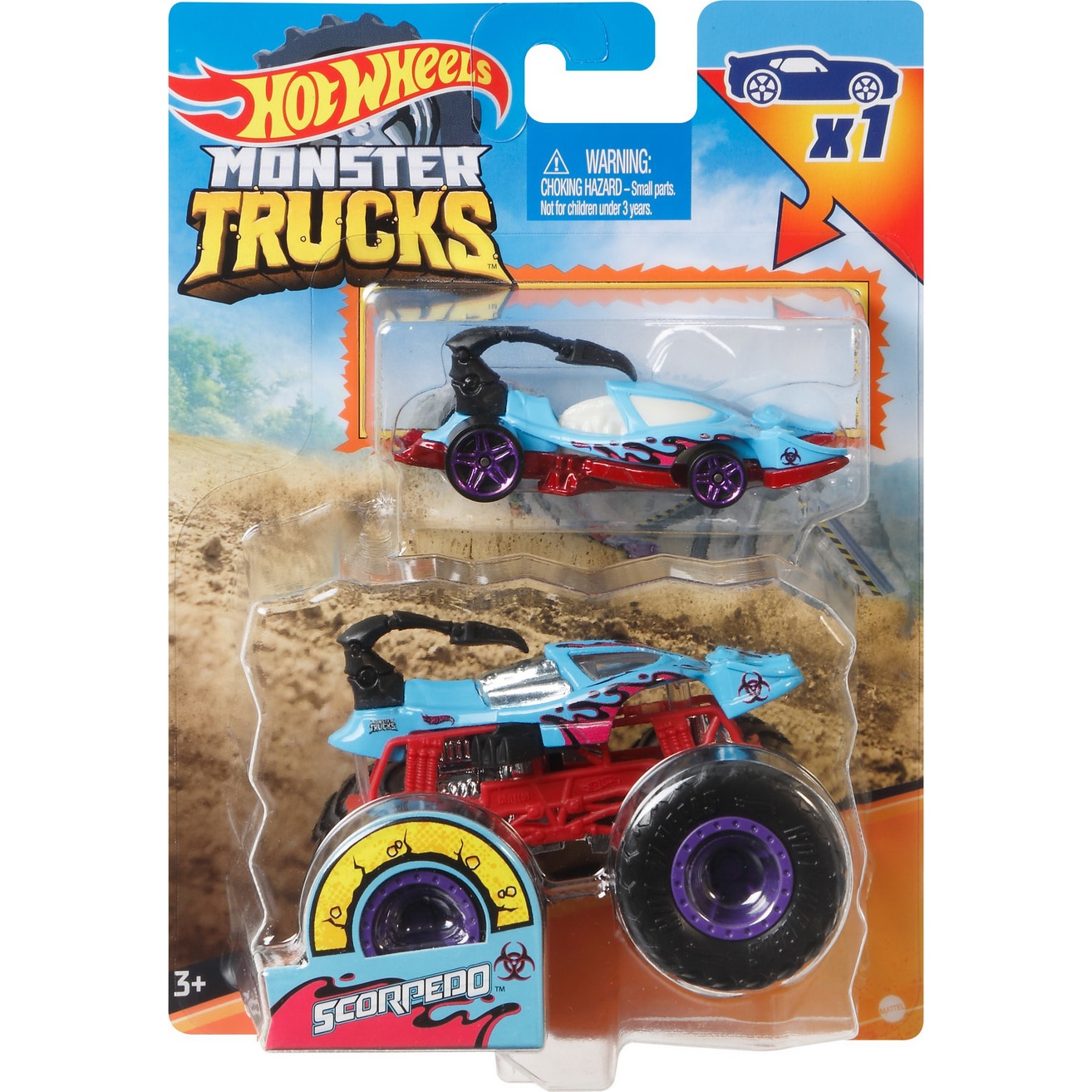 Set 2 masinute Hot Wheels Monster Trucks, Scorpedo - eMAG.ro