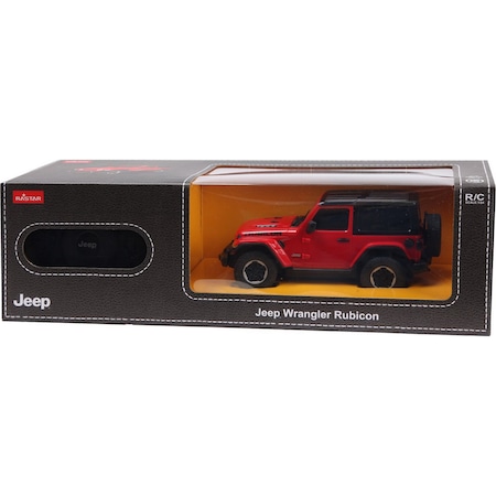 Masinuta Rastar RC - Jeep Wrangler Rubicon, rosu 1:24 - eMAG.ro
