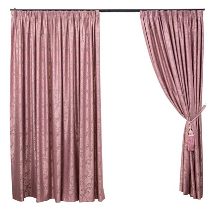 Set 2 draperii Hiko Imperial Garden roz 2x200x245 cm, cu rejansa - eMAG.ro