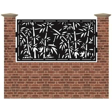 Panou de gard mic din tabla debitata cu plasma BAMBUS2 990x1940 mm ...