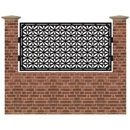 Panou de gard mic din tabla debitata cu plasma FLOWER 990x1940 mm - eMAG.ro