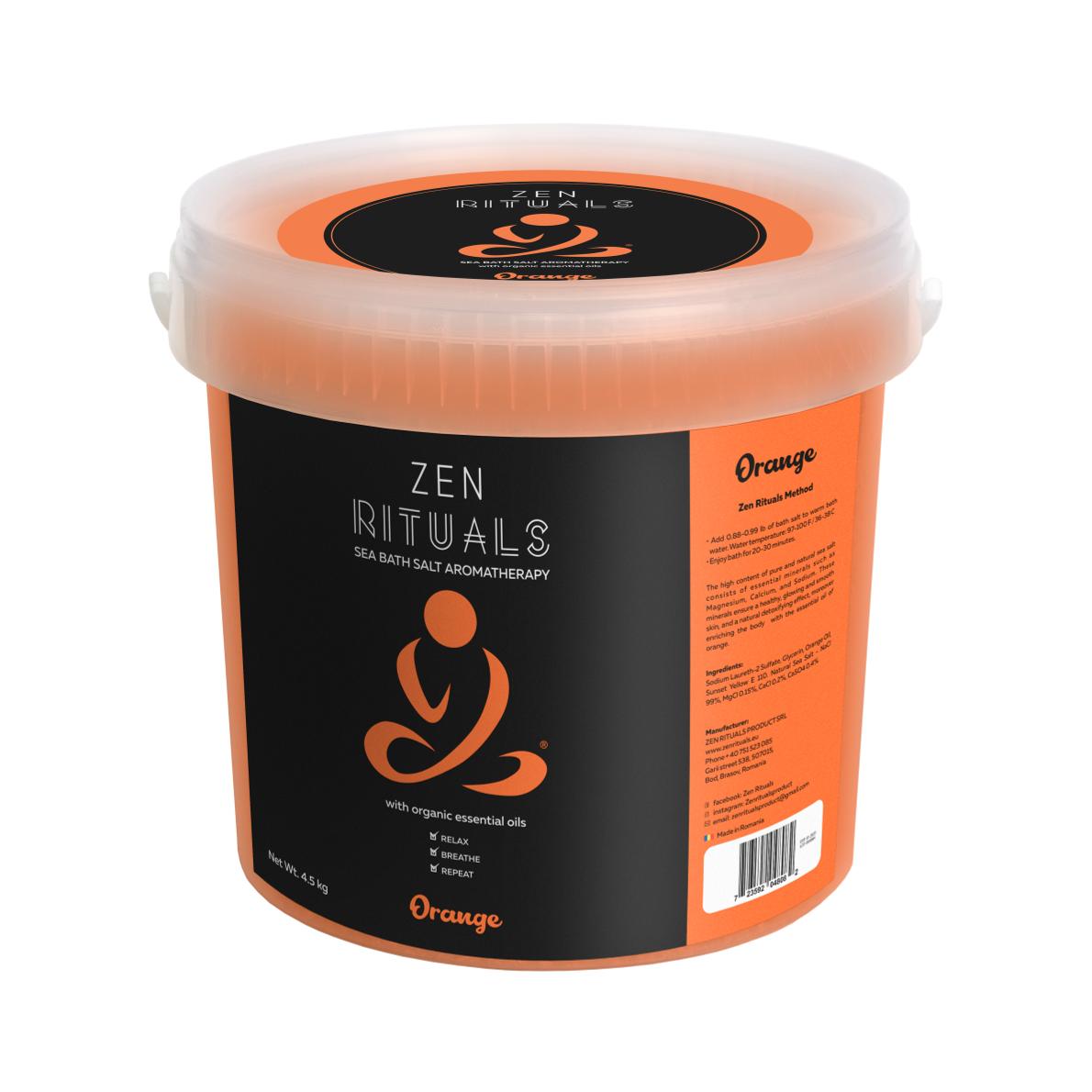 Zen Rituals Pure Mineral Fürdősó narancs illóolajjal, 4,5 kg - eMAG.hu