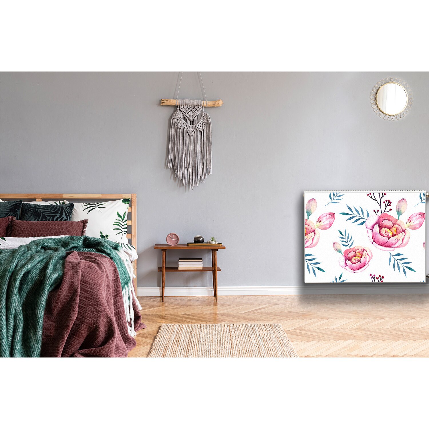 Magnet decorativ, Dreptunghi, Flori, Roz, 80 cm x 60 cm ...