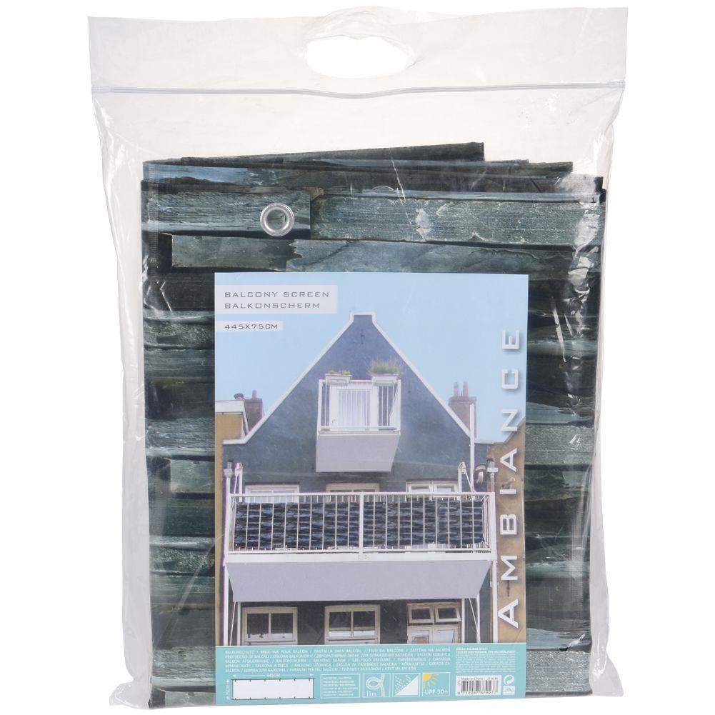 Paravan pentru terasa/balcon, Ambiance, 445x75 cm, Gri - eMAG.ro