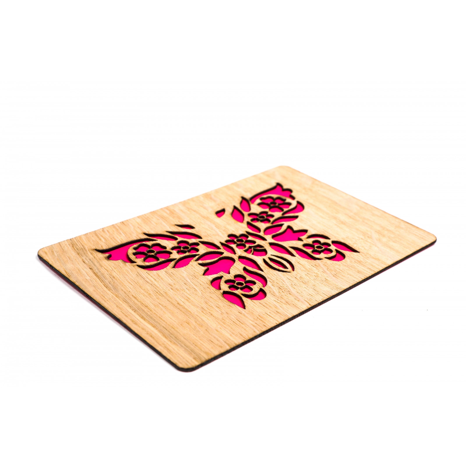 Felicitare personalizata din lemn, model cu fluture - eMAG.ro