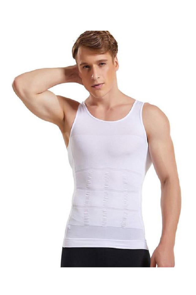 Maiou modelator SIKS® pentru barbati, de slabit, alb, marimea M - eMAG.ro