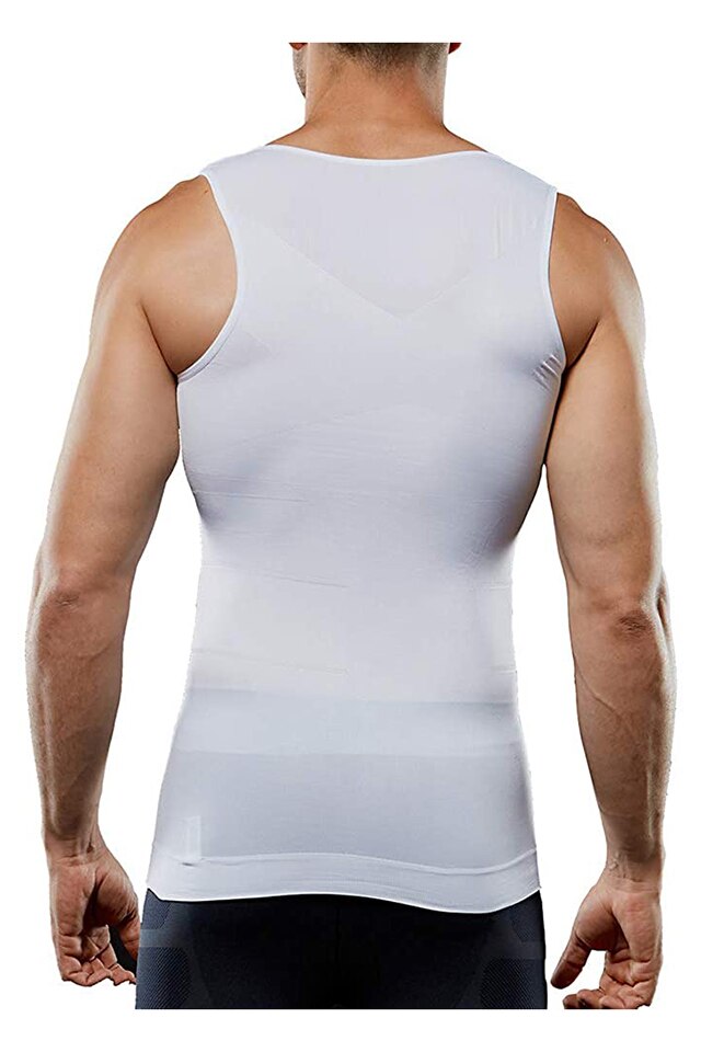 Maiou modelator SIKS® pentru barbati, de slabit, alb, marimea M - eMAG.ro