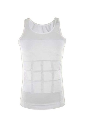 Maiou modelator SIKS® pentru barbati, de slabit, alb, marimea M - eMAG.ro