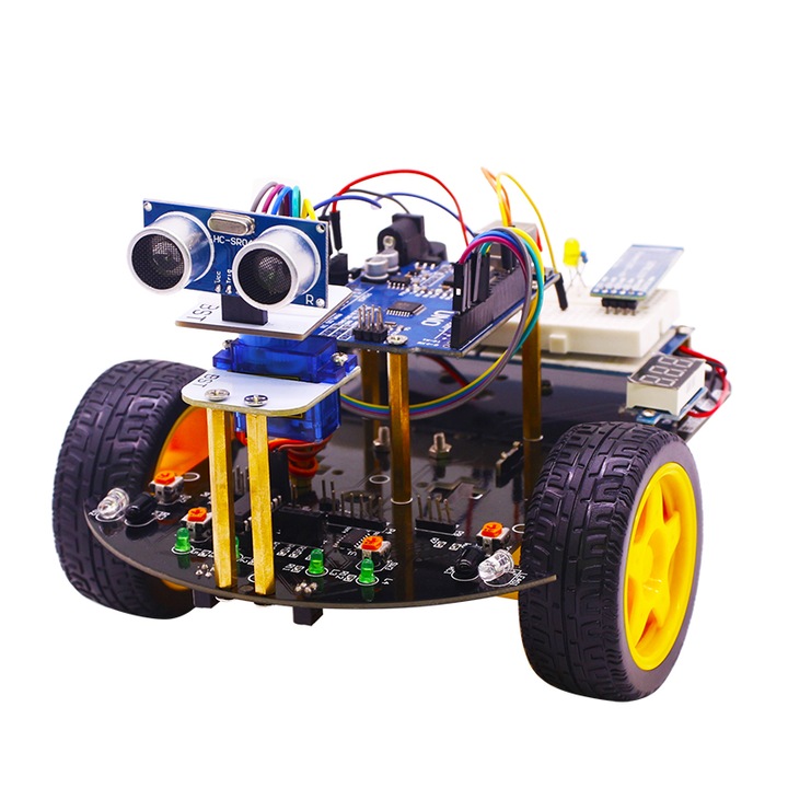 Kit robot Smartduino, cu placa Arduino Uno R3 - eMAG.ro