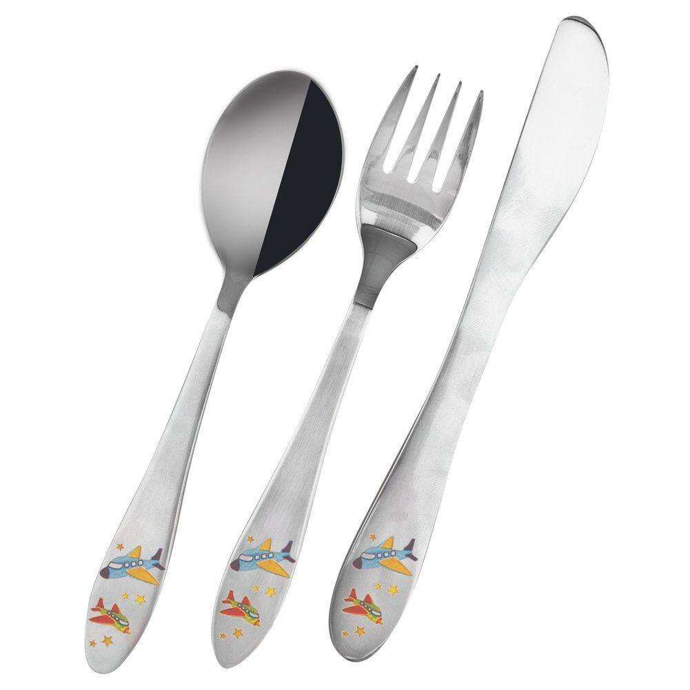 Set 3 tacamuri copii cu avioane, Orion, Inox, Argintiu - eMAG.ro