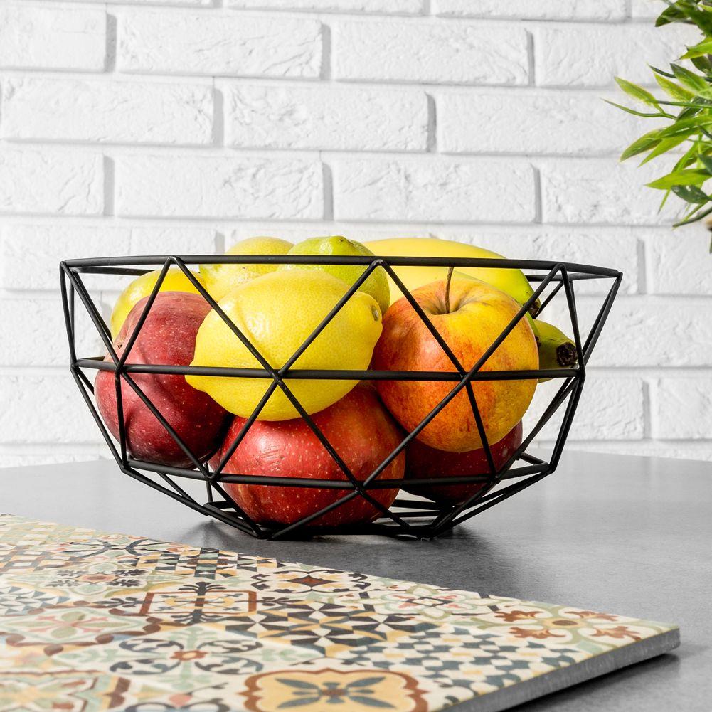 Cos metalic pentru fructe Vilde, Negru - eMAG.ro