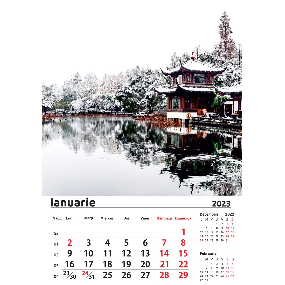 Calendar perete CPI3.2 12 file, 33x48 cm - Gradini si flori - eMAG.ro