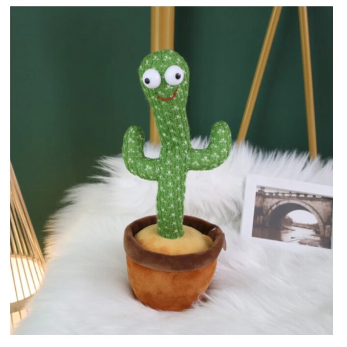 Jucarie interactiva Cactus Vorbitor si Dansator, 37 cm, Verde - eMAG.ro