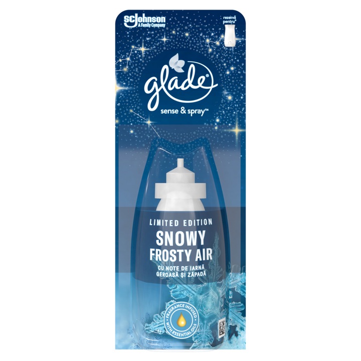 Rezerva odorizant de camera Glade Sense & Spray Snowy Frosty Air, 18 ml - eMAG.ro