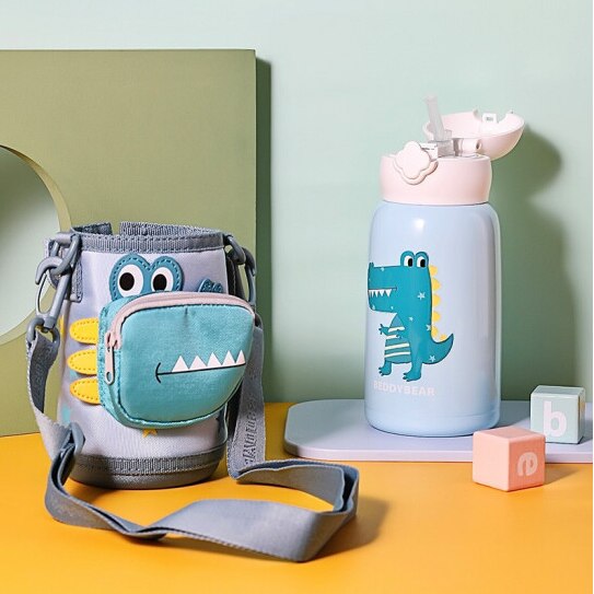 Termos Copii Cu Husa, Pai si Cana, BeddyBear, Crocodil, 630 ml, Bleu ...