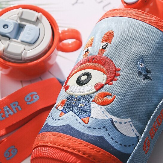 Termos Copii Cu Husa, Pai si Cana, BeddyBear, Rac, 580 ml, Rosu - eMAG.ro