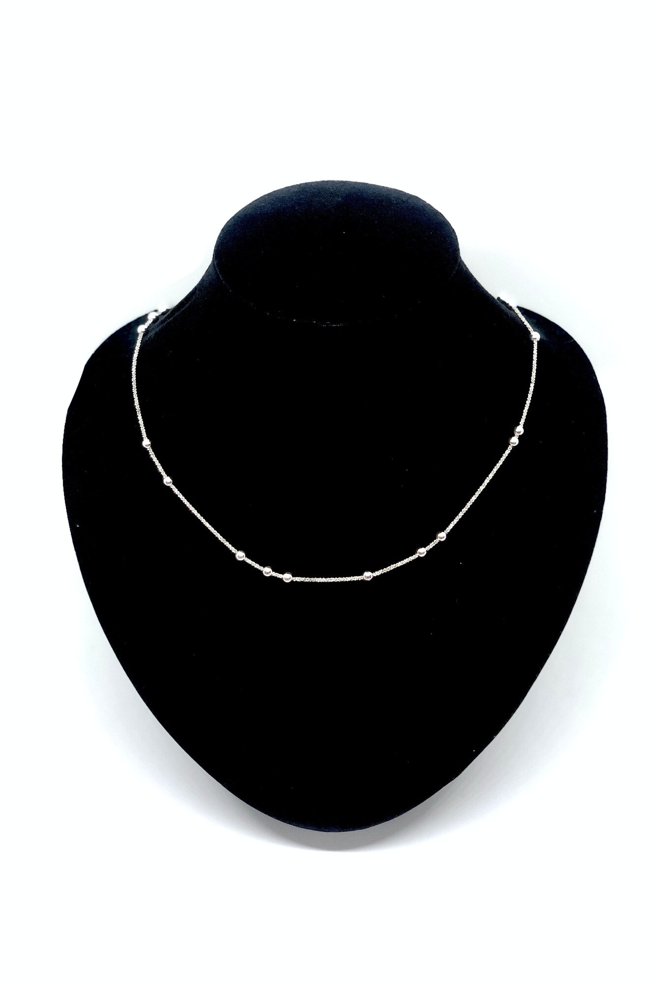 Colier din argint de 925, simplu cu bile pline - eMAG.ro