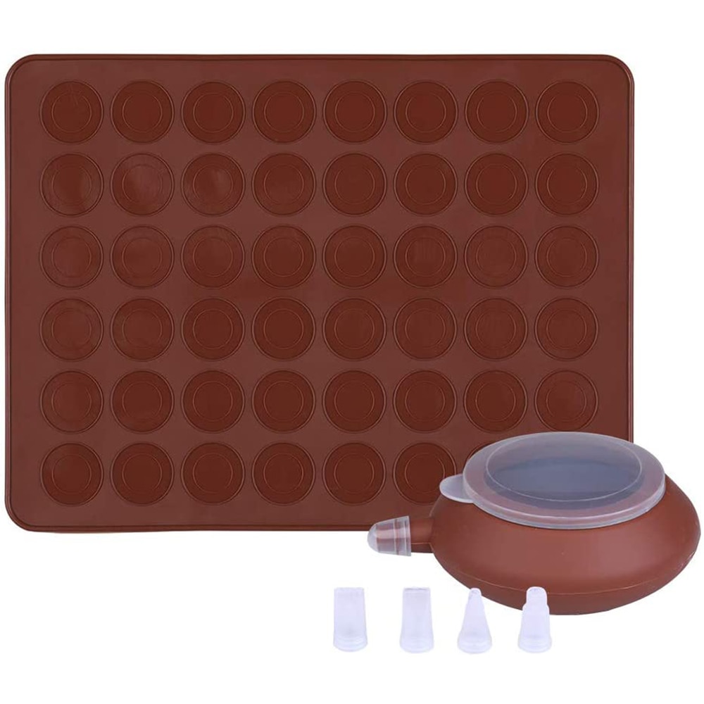 Set macarons, Quasar & Co.®., dispozitiv cu 4 duiuri si tava 48 forme ...