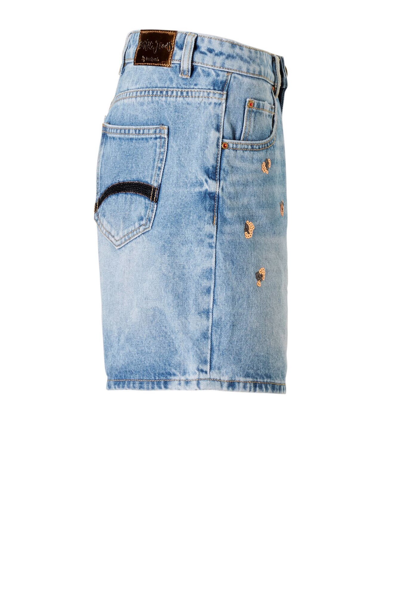 Blugi Scurti Dama, Desigual-Denim Leopard, Albastru, 30 - eMAG.ro