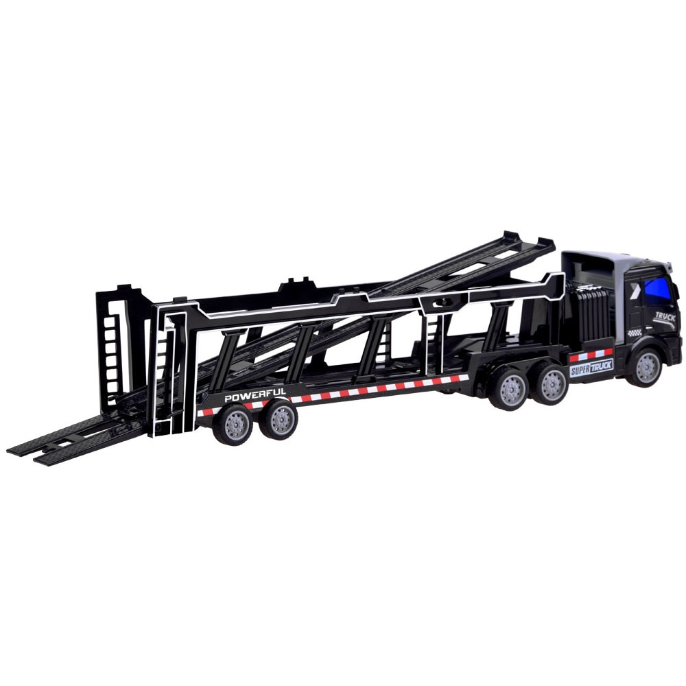 Tir de jucarie cu telecomanda, Jokomisiada, Plastic, Negru/Gri - eMAG.ro