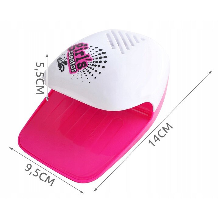 Set manichiura pentru copii, Zola®, oja, uscator unghii, strasuri ...