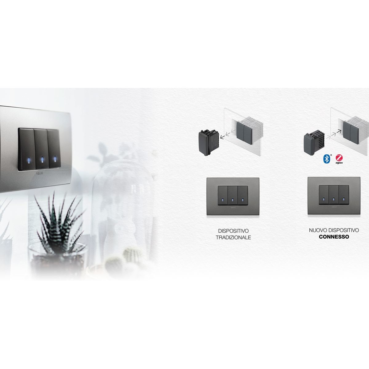 Изтегляща се нощна лампа, 230V, 2 модула, ЧЕРЕН матов карбон, Vimar ...