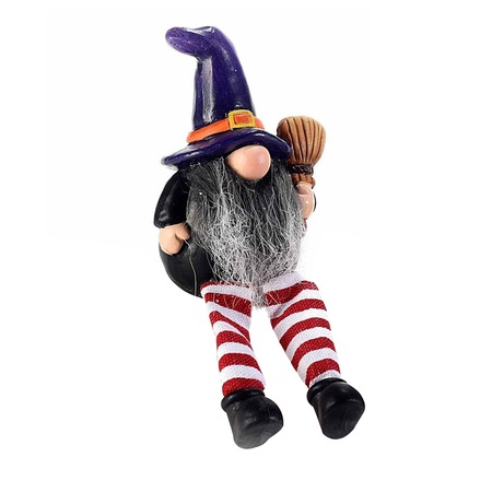 Figurina Spiridus din ceramica si textil albastru negru 8x6x19 cm - eMAG.ro