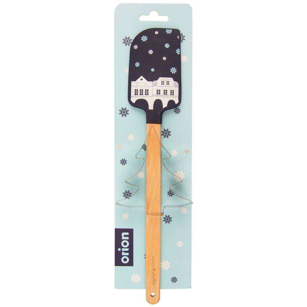 Set bucatarie, Orion, Spatula, Forma prajituri bradut, Silicon/Inox ...