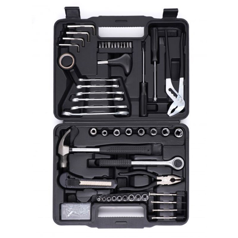 Trusa profesionala scule, 141 piese, chei, clichet, ciocan, surubelnite ...