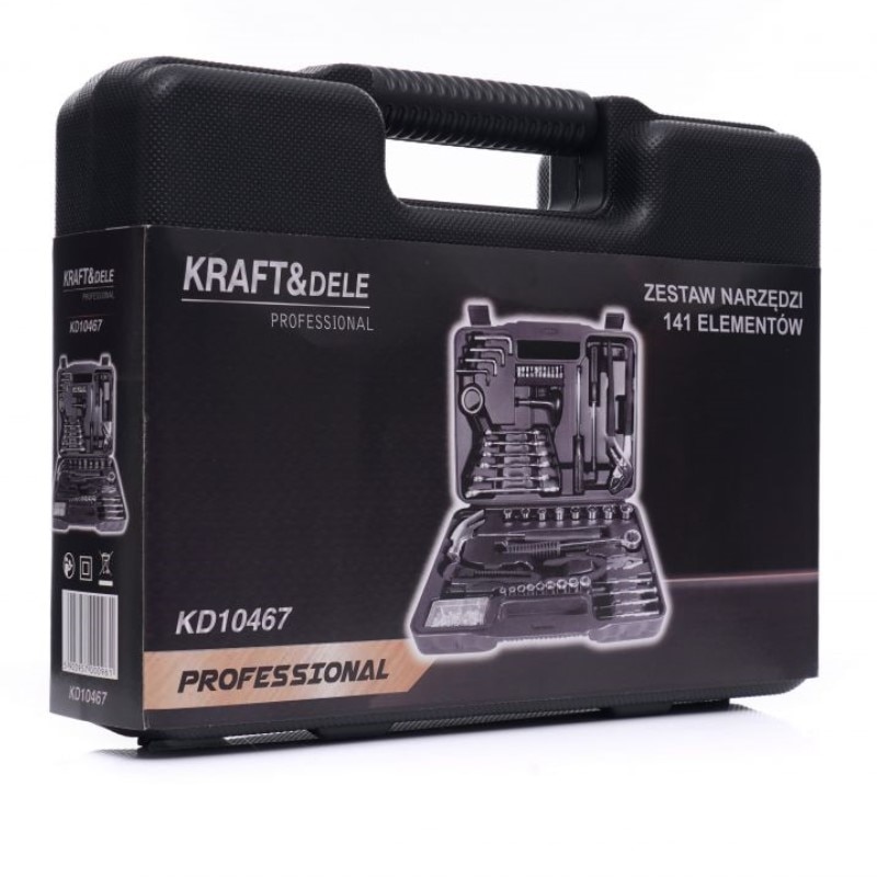 Trusa profesionala scule, 141 piese, chei, clichet, ciocan, surubelnite ...
