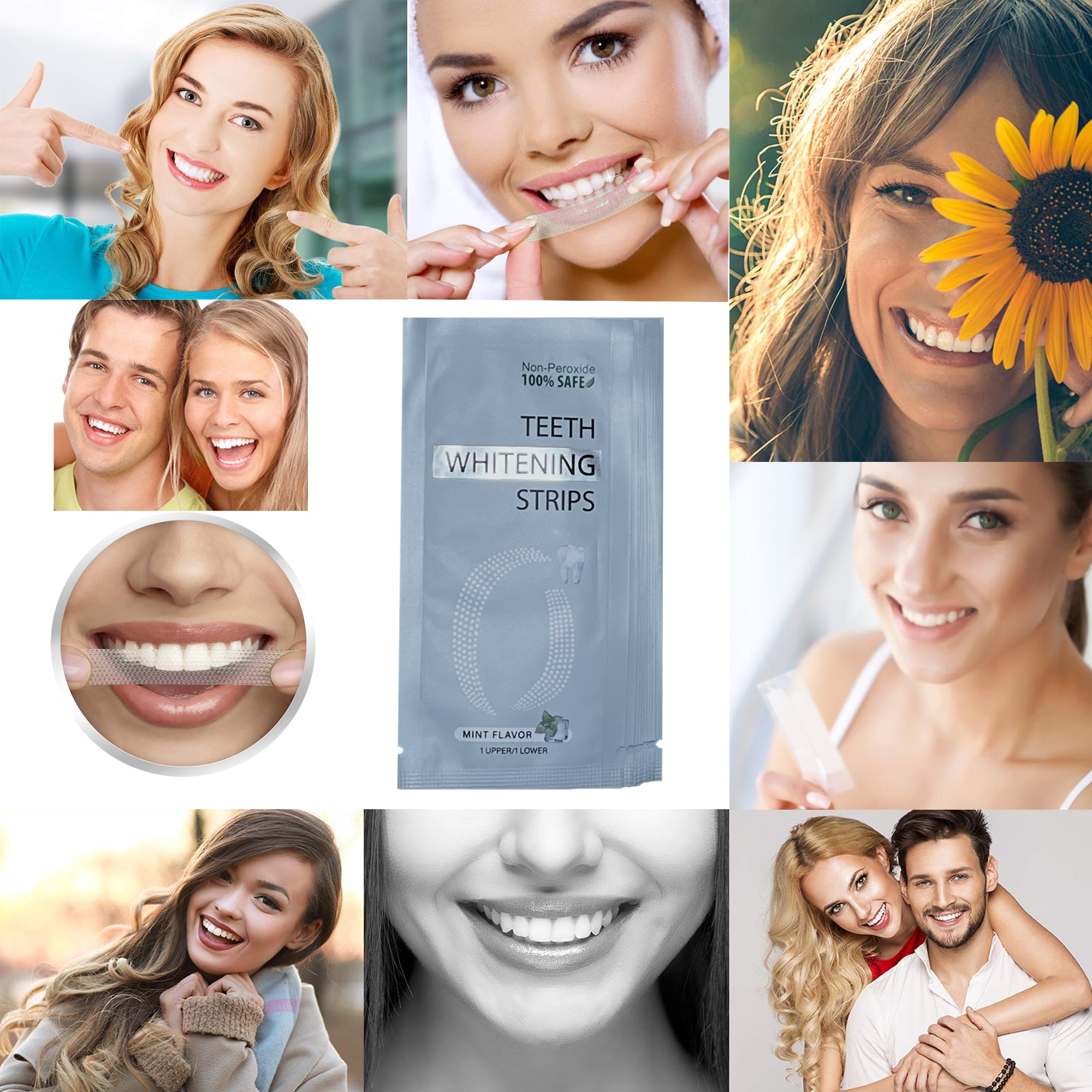 Комплект Ленти за избелване на зъби Без пероксид Neosimply 14 сашета 28 ленти 65 G Emag Bg