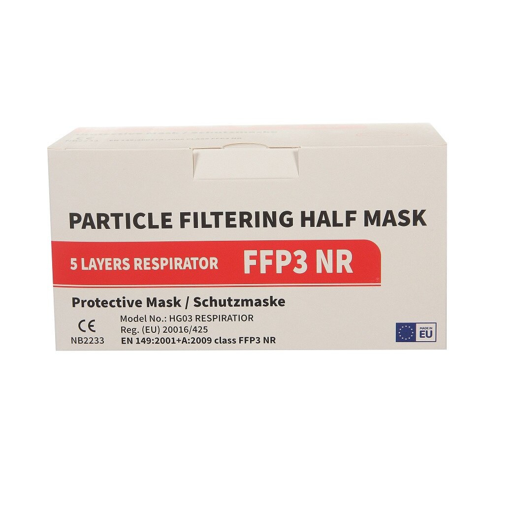 Set 10 Masti de protectie respiratorie, Hermes Gift, FFP3, 5 straturi ...