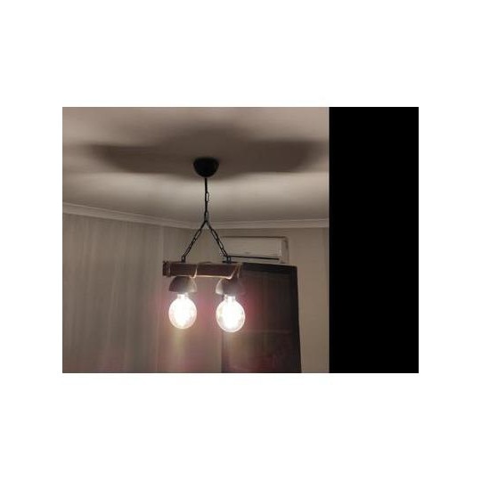 Pendul lemn duo E27 - eMAG.ro