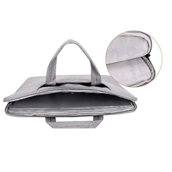 Geanta laptop Sponge, Poliester, 15.6 inch, Gri - eMAG.ro