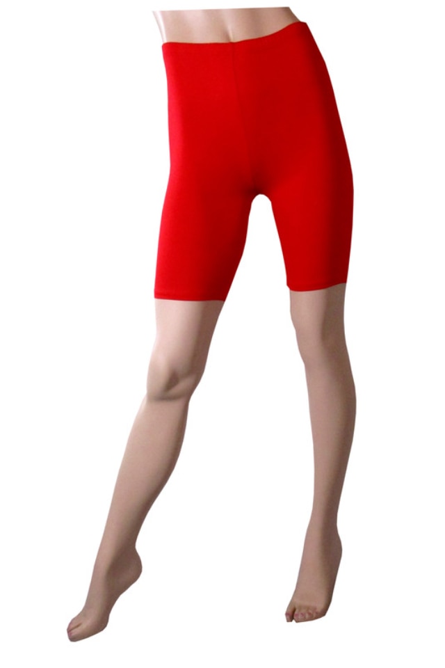 Colanti scurti dama, Bumbac/Spandex, Rosu, M - eMAG.ro