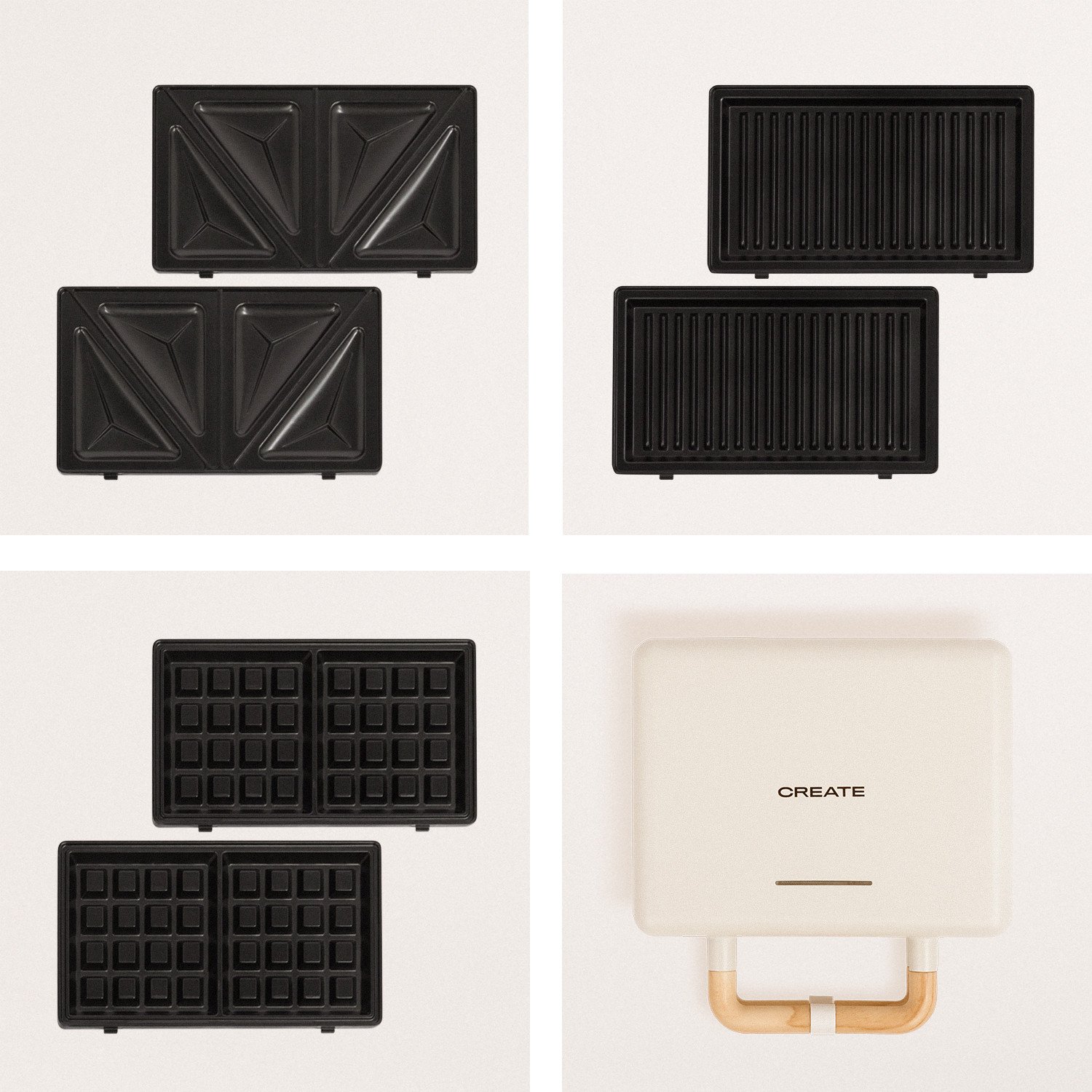 Sandwich maker cu placi interschimbabile CREATE by Ikohs STONE 3 IN 1 ...