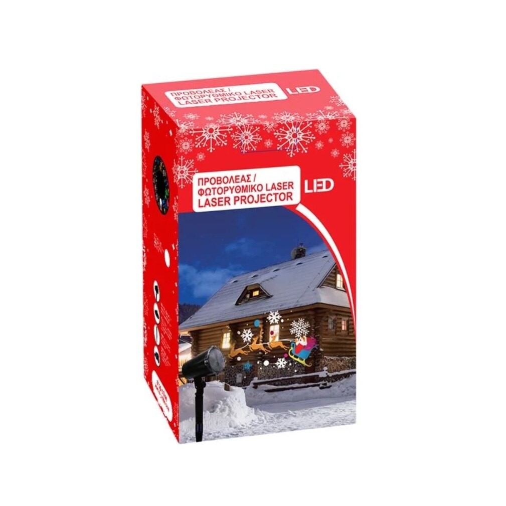 Proiector laser Led, Mos Craciun - sanie, reni, Imagine multicolor ...