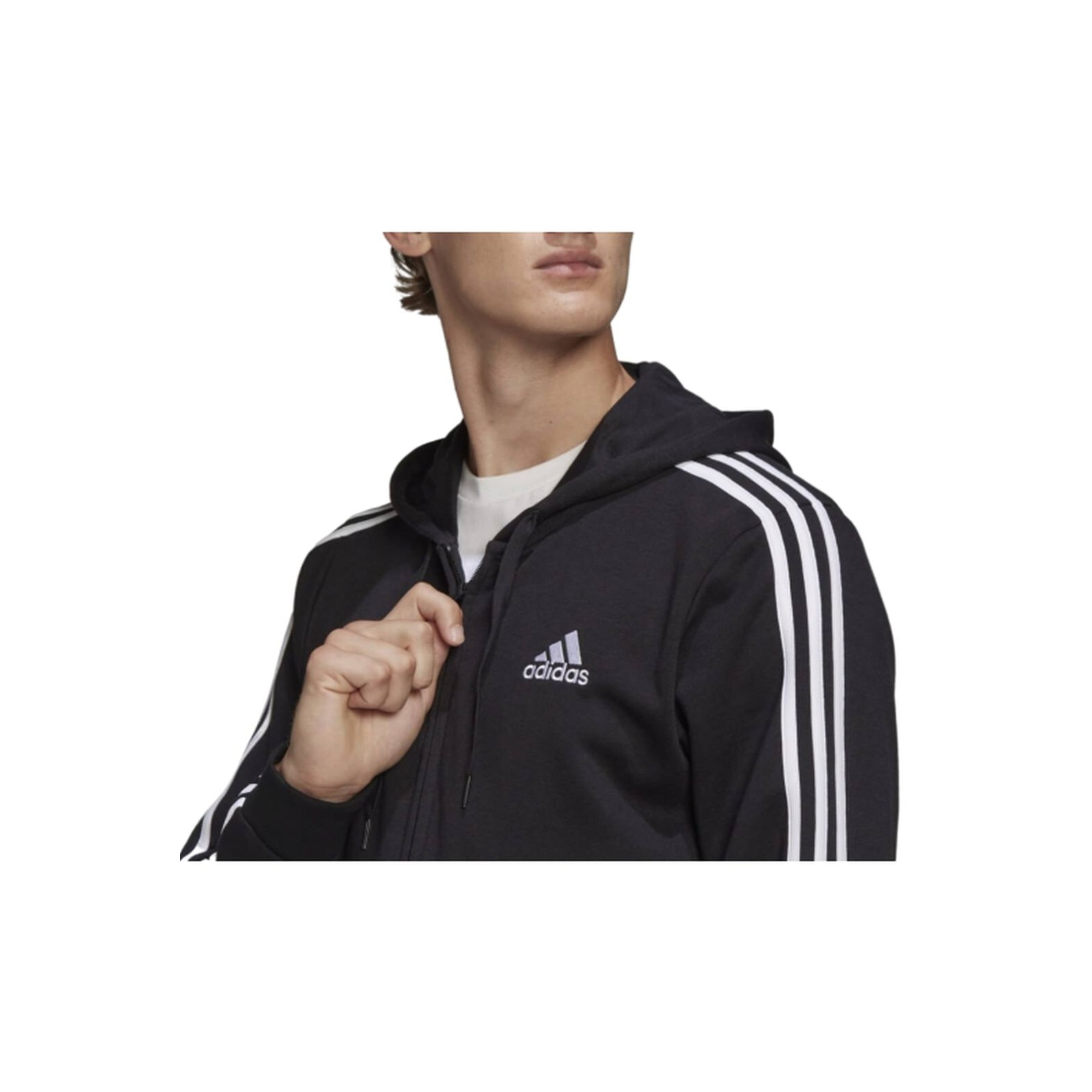 Hanorac Adidas Essentials 3-Stripes, GK9032 Negru L INTL - eMAG.ro