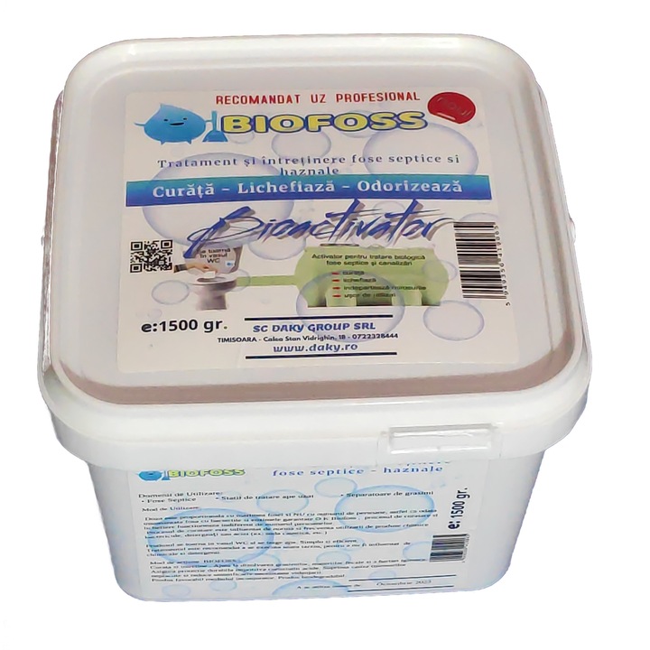 Daky Biofoss professzionális bioaktivátor, szeptikus tartályokhoz, 1.5 ...