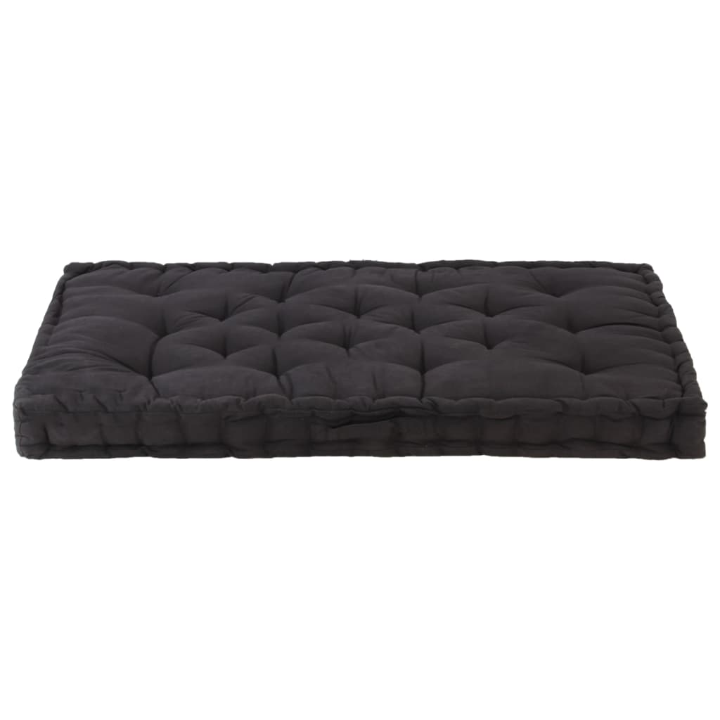 Perna podea canapea din paleti, negru, 120 x 80 x 10 cm bumbac - eMAG.ro