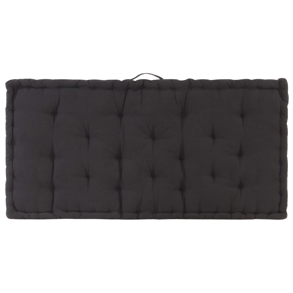 Perna podea canapea din paleti, negru, 120 x 80 x 10 cm bumbac - eMAG.ro