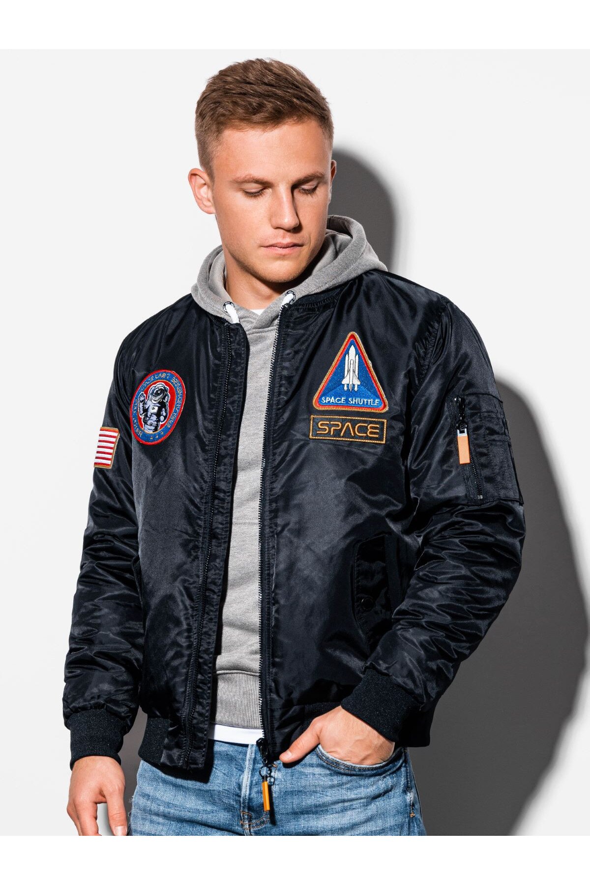 Geaca barbati, OMBRE - C351 - negru XL - eMAG.ro