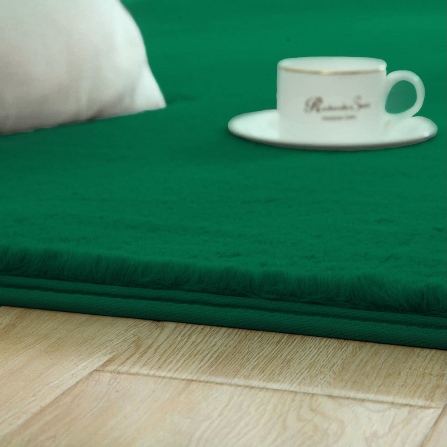 Covor Strado Rabbit 160x220, dreptunghi moale de plus, Verde - eMAG.ro