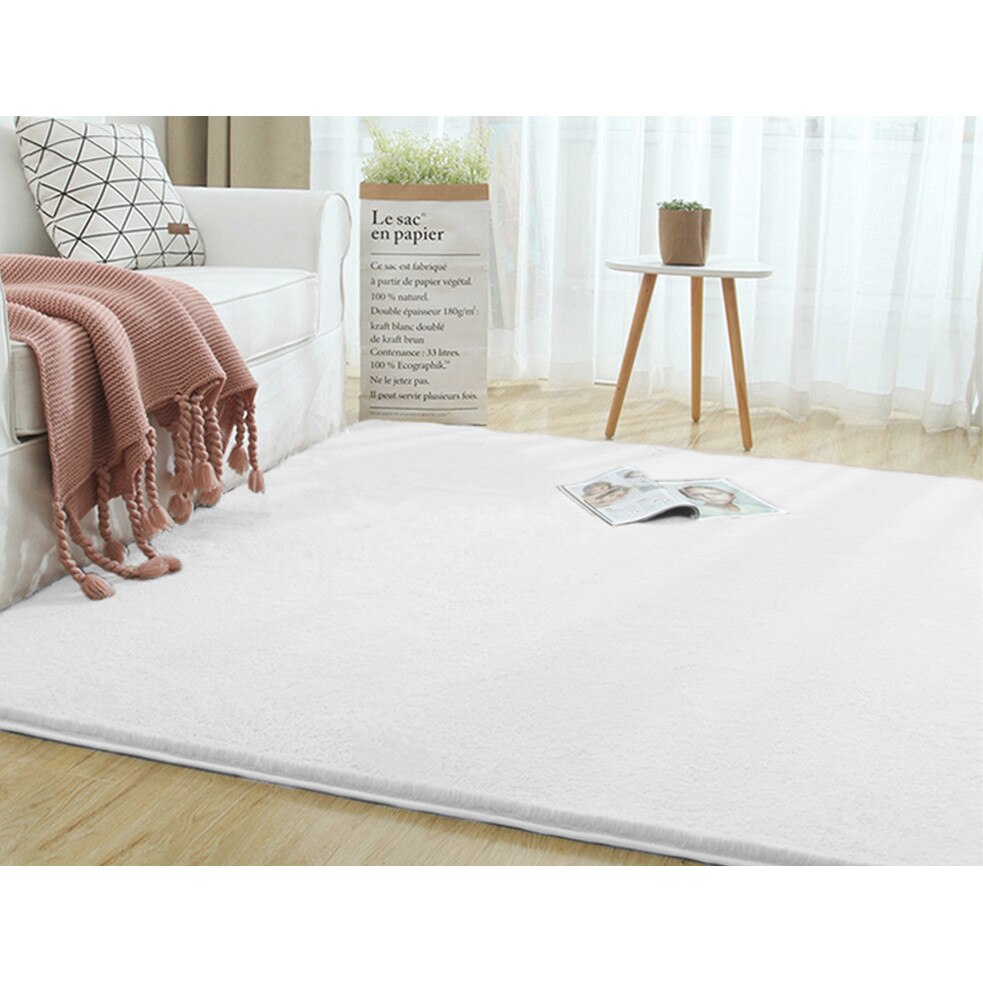 Covor Strado Rabbit 160x200, dreptunghi moale de plus, Alb - eMAG.ro