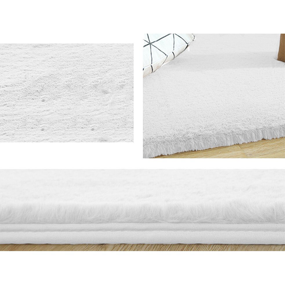 Covor Strado Rabbit 160x200, dreptunghi moale de plus, Alb - eMAG.ro