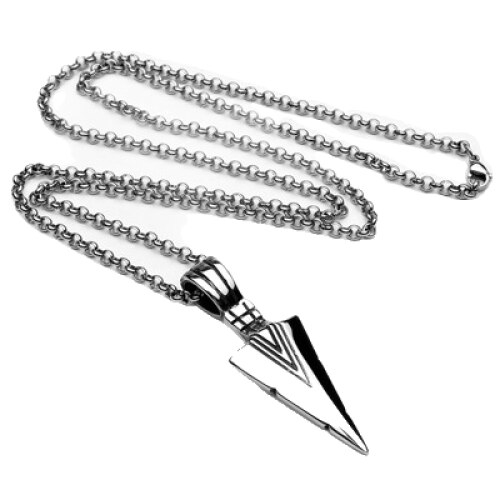 Pandantiv si Colier Barbati, MAKS, Triangle, Otel Inoxidabil - eMAG.ro