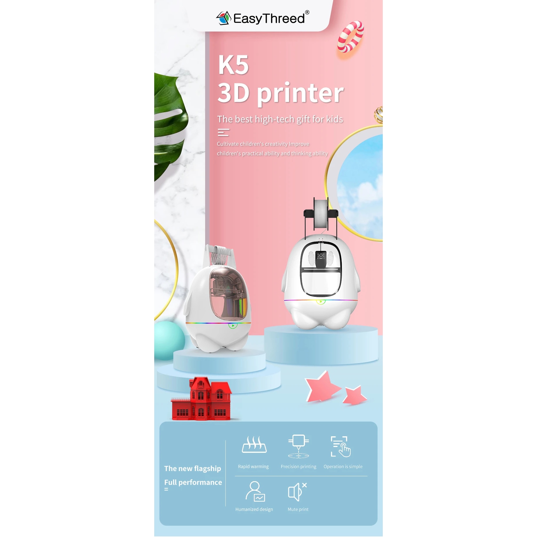 Mini imprimanta 3D,desktop,80X80X100mm Dimensiune imprimare, pentru ...