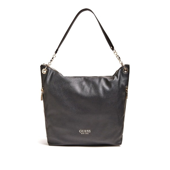 Geanta dama Guess G Chain Large Hobo, Gri, 45 x 37 x 11 cm - eMAG.ro