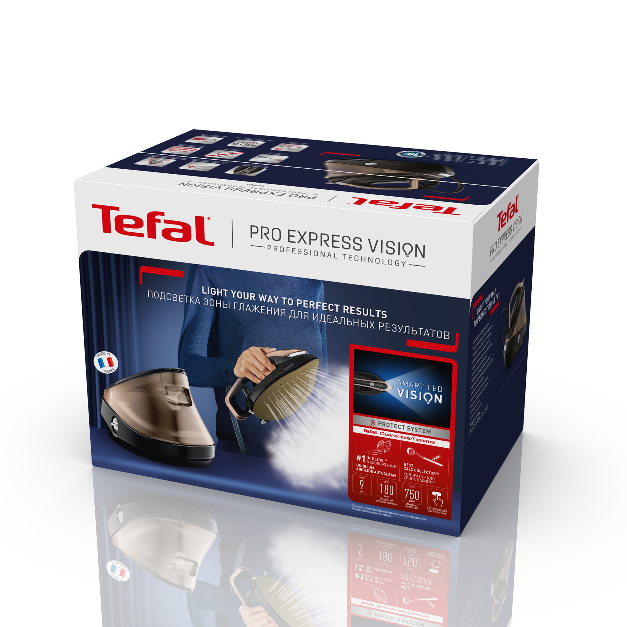 Tefal Pro Express Vision Gőzállomás, 3000W, 1.1L, Gőzsugár 750 g/perc ...