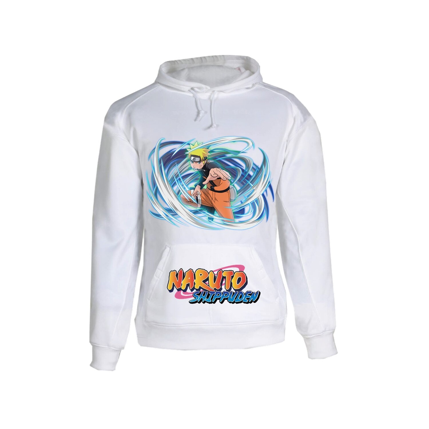 Hanorac personalizat unisex naruto shippuden, Bumbac, Alb, L - eMAG.ro